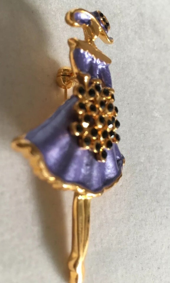 Purple Girl Pin Brooch Bridesmaid Lapel Pin Woman Hat Badge A435 | eBay