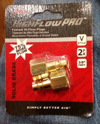 Milton V Style Plugs Female NPT Steel High Flow Pro European Solid ...