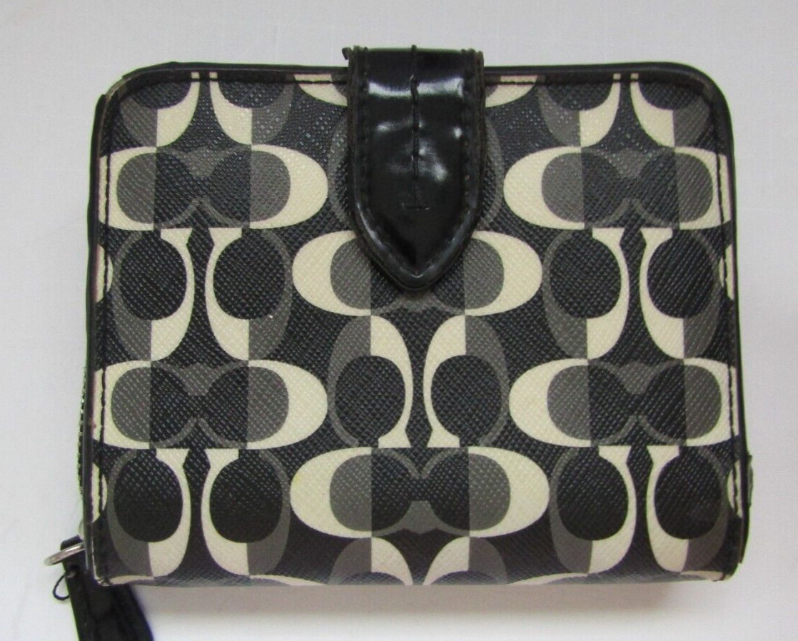 Coach Peyton Dream Signature C Black White Coated Can… - Gem