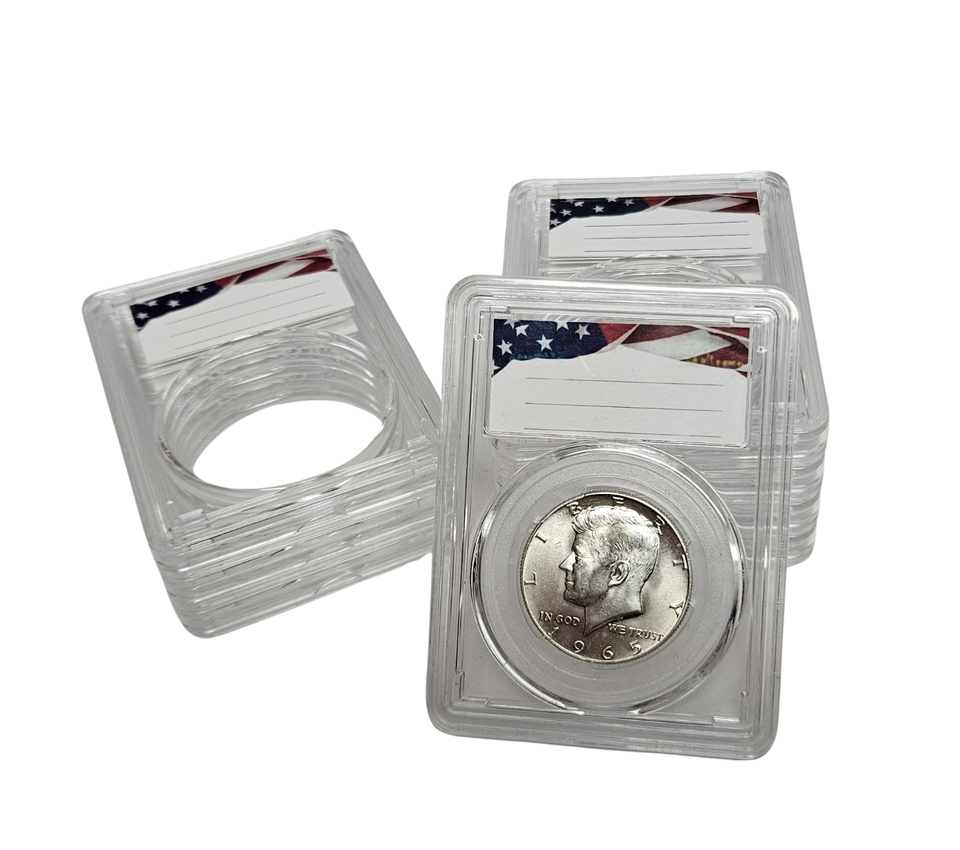 8-Pack Premium Acrylic Coin Slab Holder with 30mm Sizing Ring for US ...