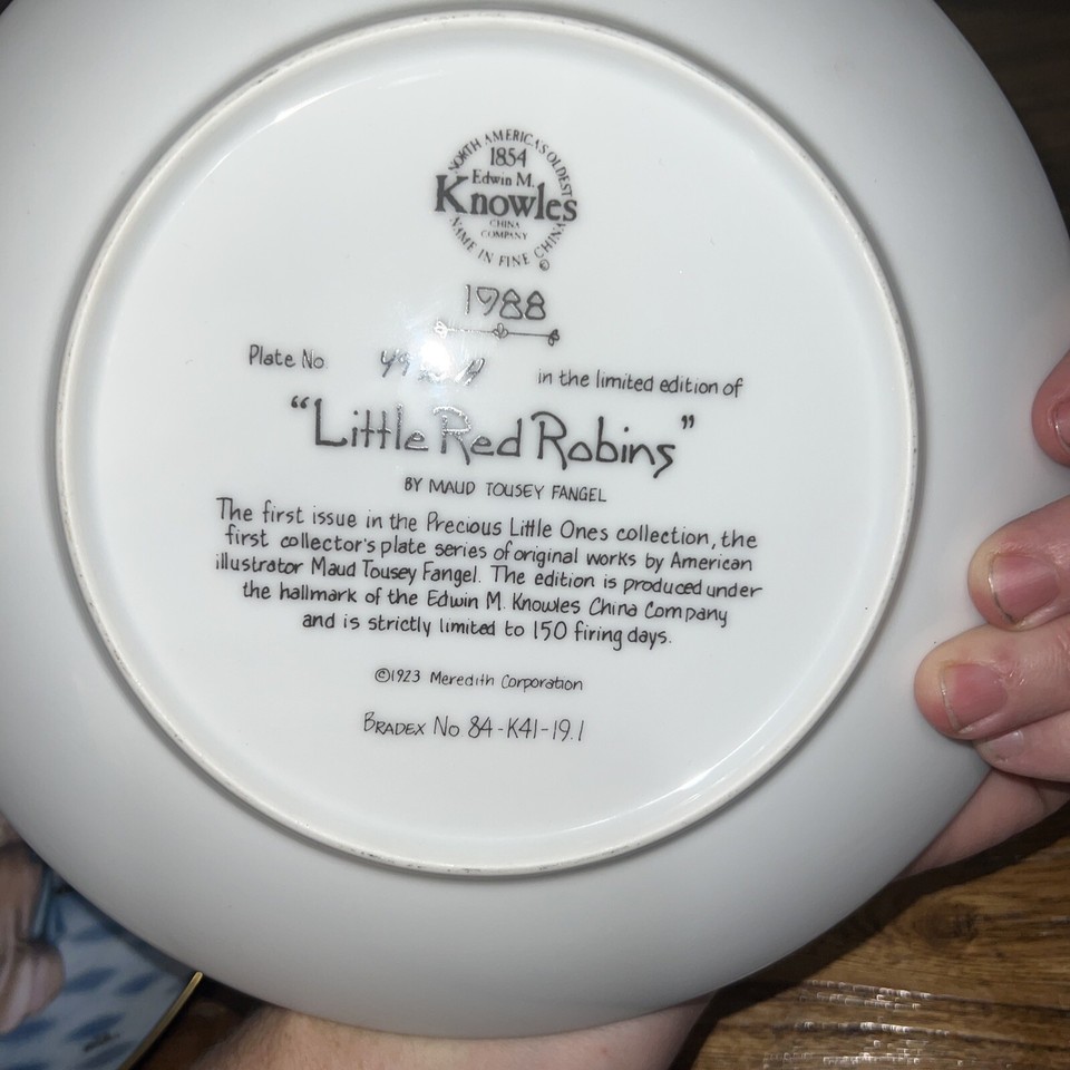 Little Red Robins limited edition collectors plate Edwin Knowles | eBay