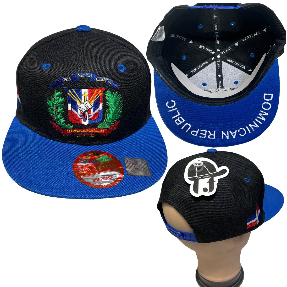 DOMINICAN REPUBLICA FLAG Embroidered Snapback Adjustable Baseball Cap ...