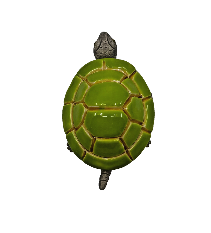 Vintage Ceramic Wiggling Turtle Collectible Lime Green New Old Stock ...