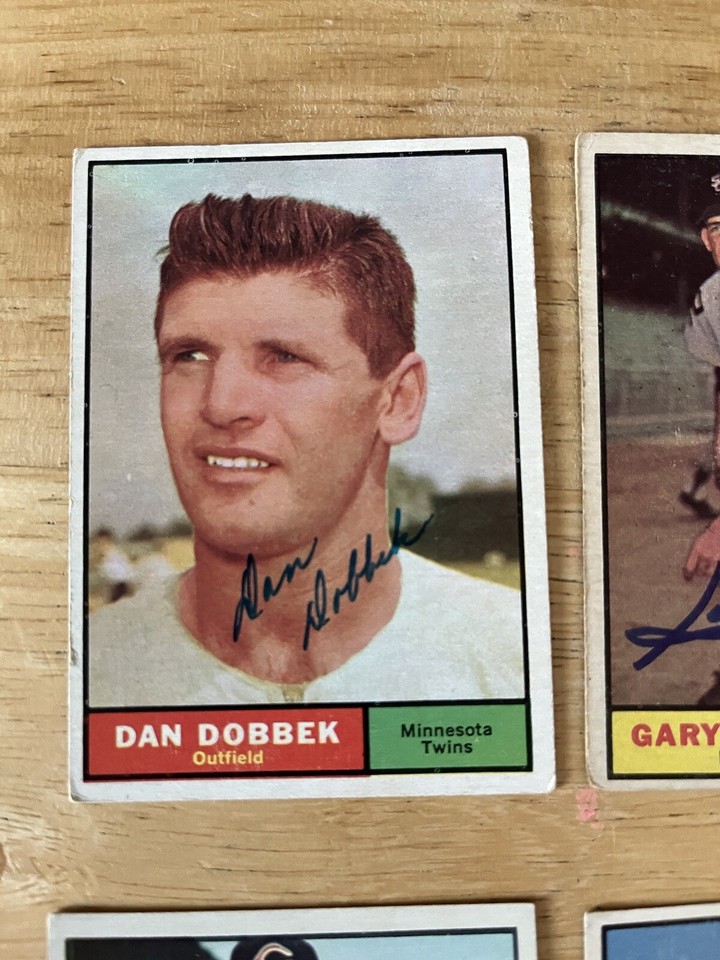 Lot Of 12 Different Autograph Signed 1961 Topps Baseball Cards Vintage ...