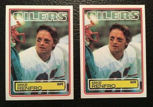 Mike Renfro HOUSTON OILERS Football 1983 Topps Lot of 2 Card # 280 | eBay
