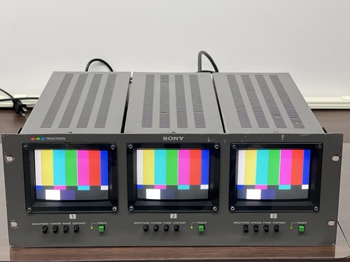 Sony Trinitron PVM-5310 Triple 5” Video Monitors In 19” Rack Mount ...