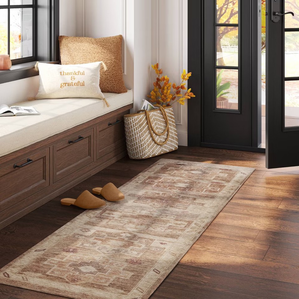2'4"x7' Caravan Geometric Woven Runner Tan - Threshold | eBay