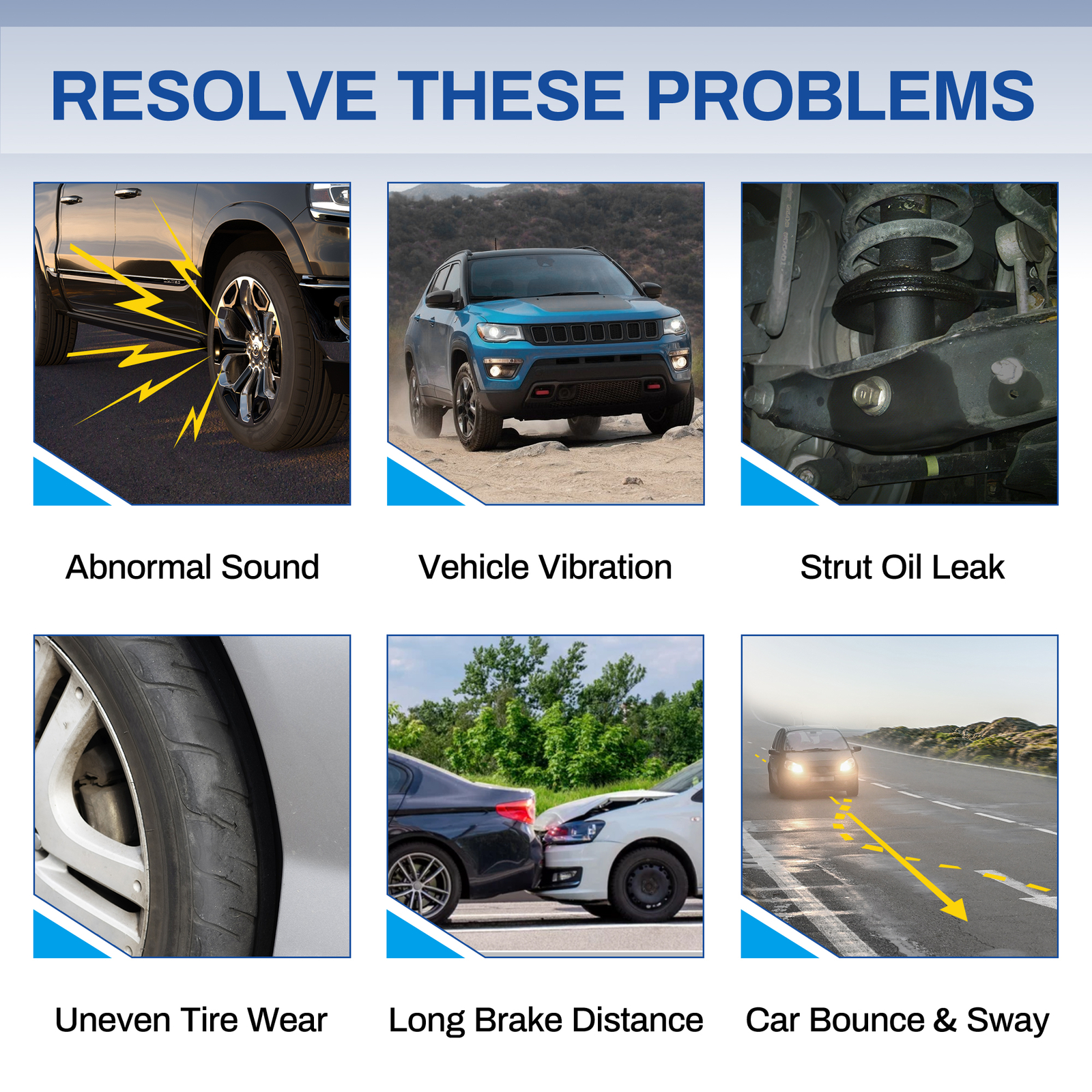 Rear Shocks Absorber For 00-05 Buick Lesabre Cadillac Deville Pontiac ...