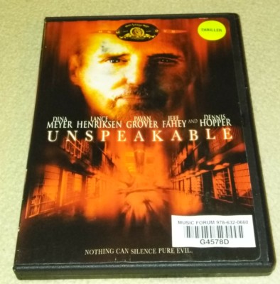 Unspeakable (DVD RARE oop 27616907875| eBay