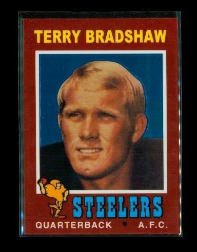 2012 TOPPS REPRINT Chrome Football Card #156 TERRY BRADSHAW Pittsburgh ...