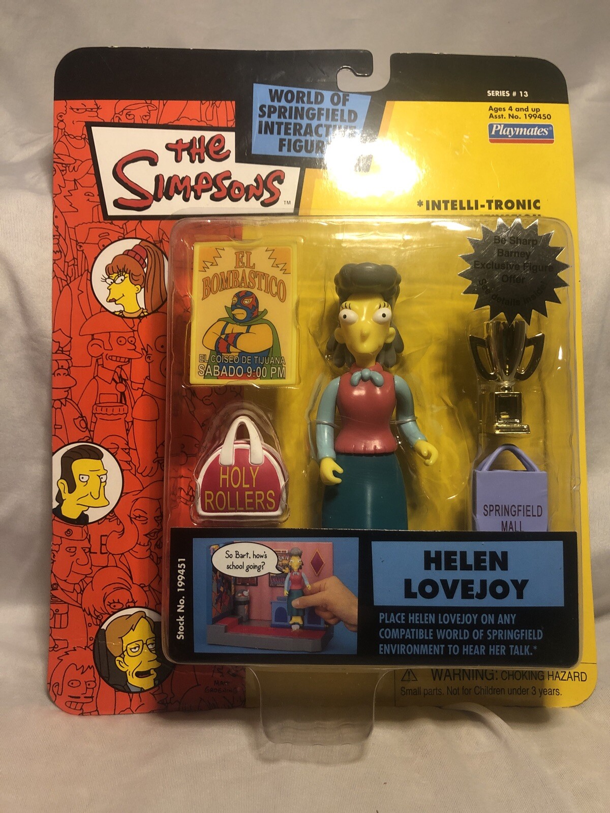 Playmates Toys Simpsons World Of Springfield : Helen Lovejoy Action ...