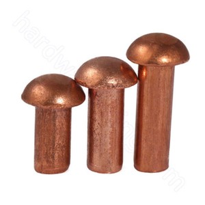 Pan Head Rivets Solid Copper Round Head Rivet Fasteners M2 M2.5 M3 M4 ...