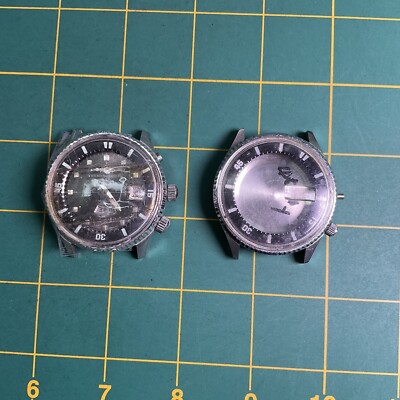 VINTAGE ORIENT WEEKLY AUTO AAA DIVER + CASE FOR PARTS OR REPAIR WATCH ...