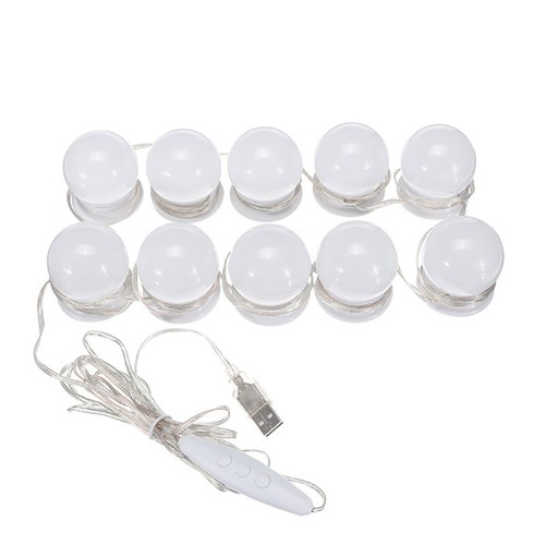 Hollywood Style LED Bulbs Vanity Makeup Dressing Table USB Mirror ...