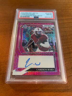 Cam Ward 2022 Leaf Pro Set Autograph Pink Mojo 5/10 PSA Graded 8 | eBay