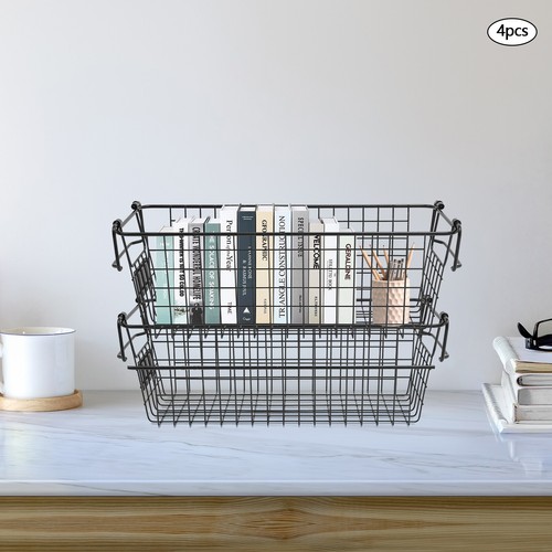 4 Pcs Stackable Storage Baskets, Storage Baskets, Vegetable Storage ...