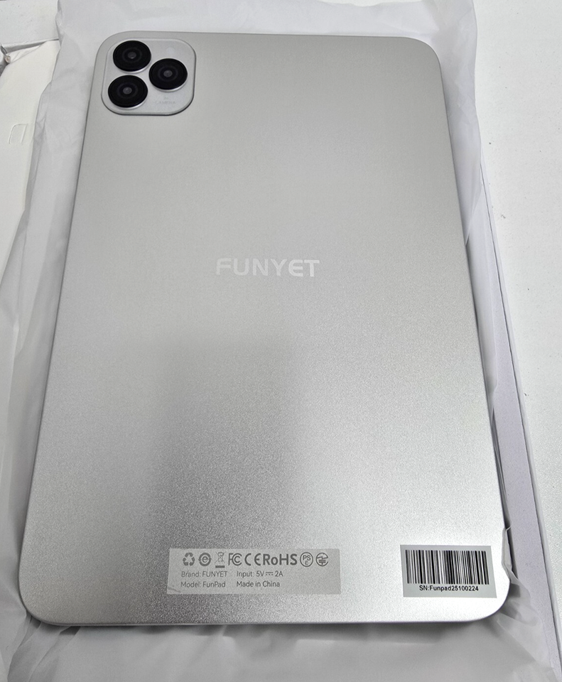 FunYet FunPad 10" Android Tablet 128GB / 8GB RAM, GPS Wifi *NEW -Damagd ...