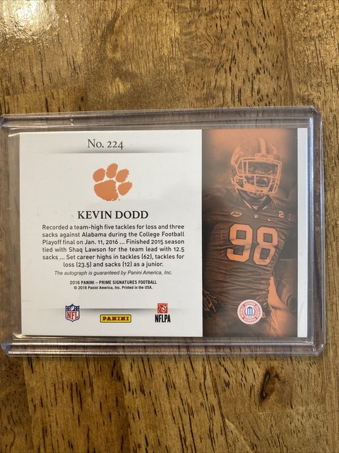 2016 Panini Prime Signatures - Prime Prospects Signatures #224 Kevin ...