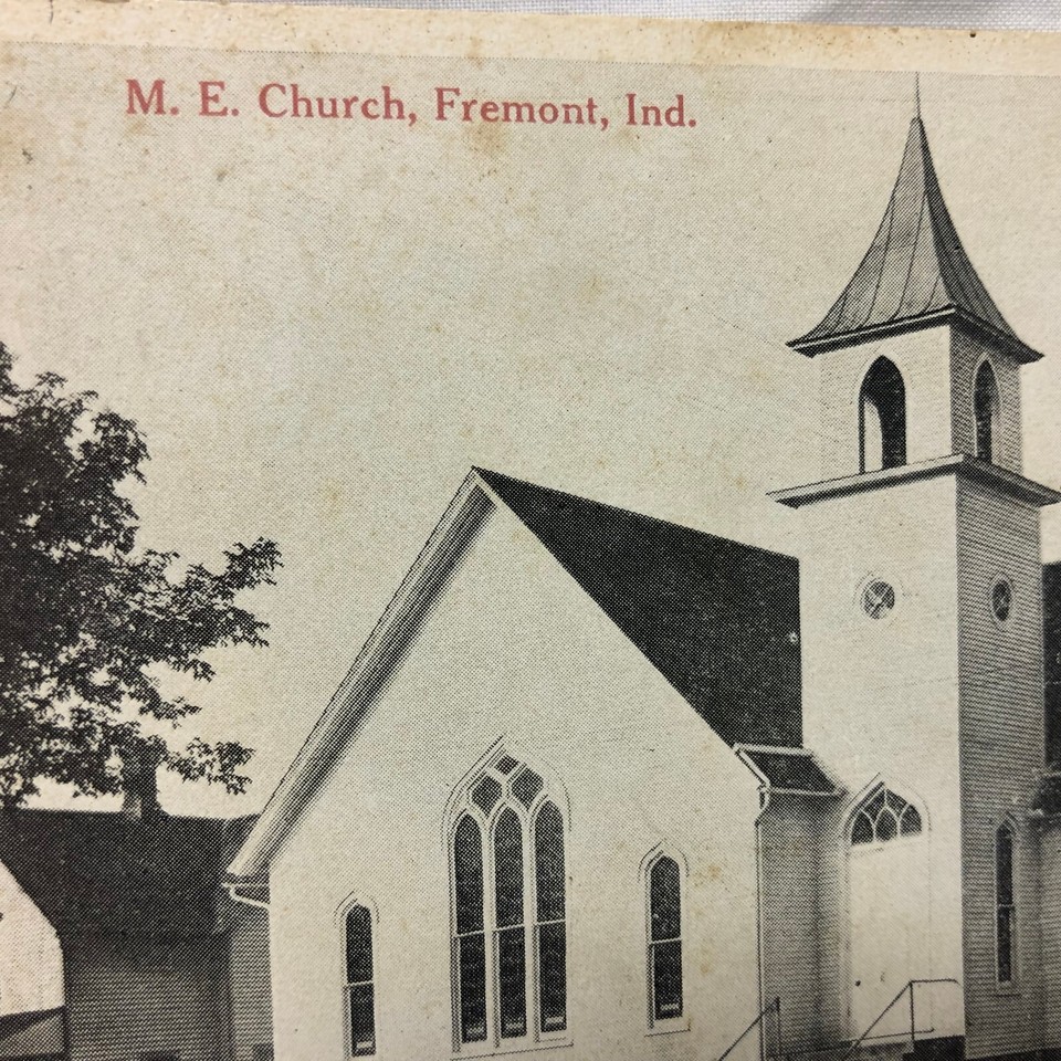 Antique M.E. CHURCH -Fremont, IND Indiana postcard | eBay