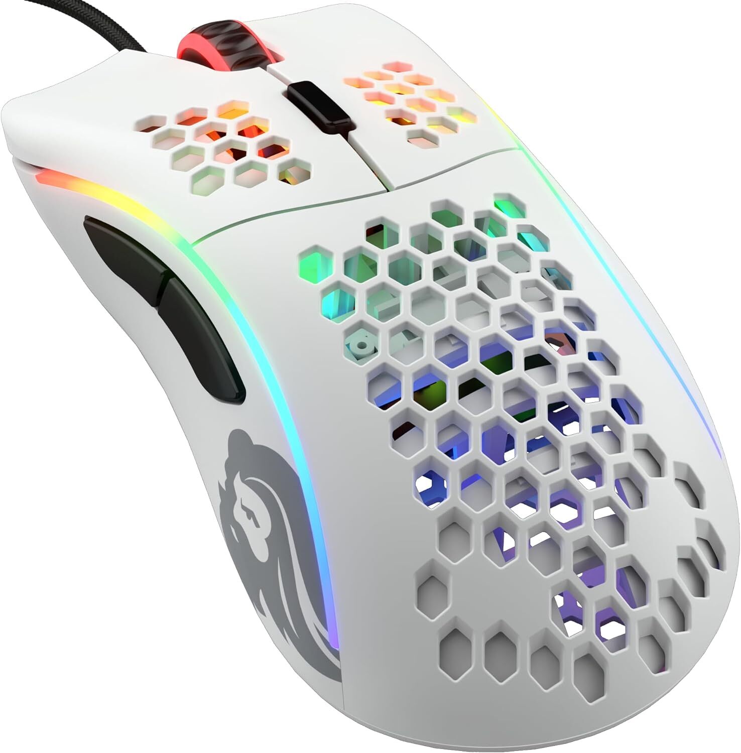 Glorious Model D Wired Honeycomb RGB Gaming Mouse Matte White | eBay
