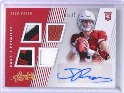 2018 Absolute Gold Spectrum Josh Rosen Rookie Patch Autograph #D06/25 ...