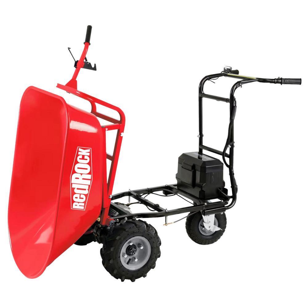 RedRock Wheelbarrow Utility Cart Electric Powered Cart 48V28Ah 1000lbs ...