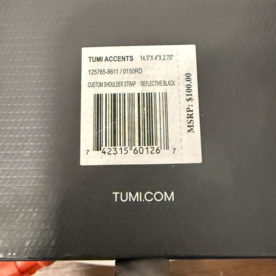 TUMI Accents - Custom Shoulder Strap Reflective Black | eBay