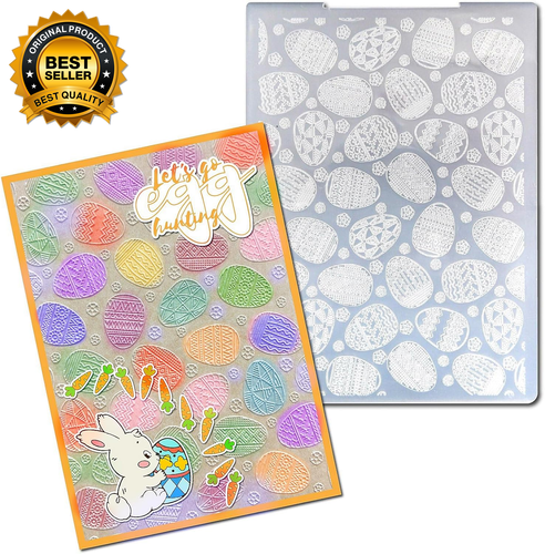 Easter Eggs Background Plastic Embossing Folders for Card Making Spring ...