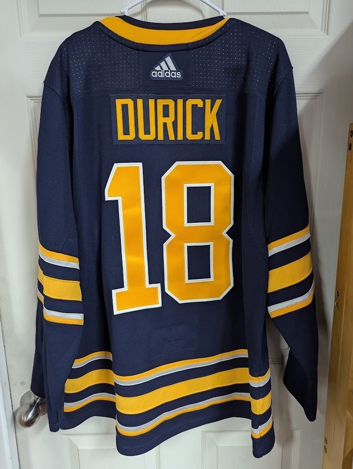 Buffalo Sabres Blue 50th Patch Hockey NHL Jersey Adult Size 56 Adidas ...