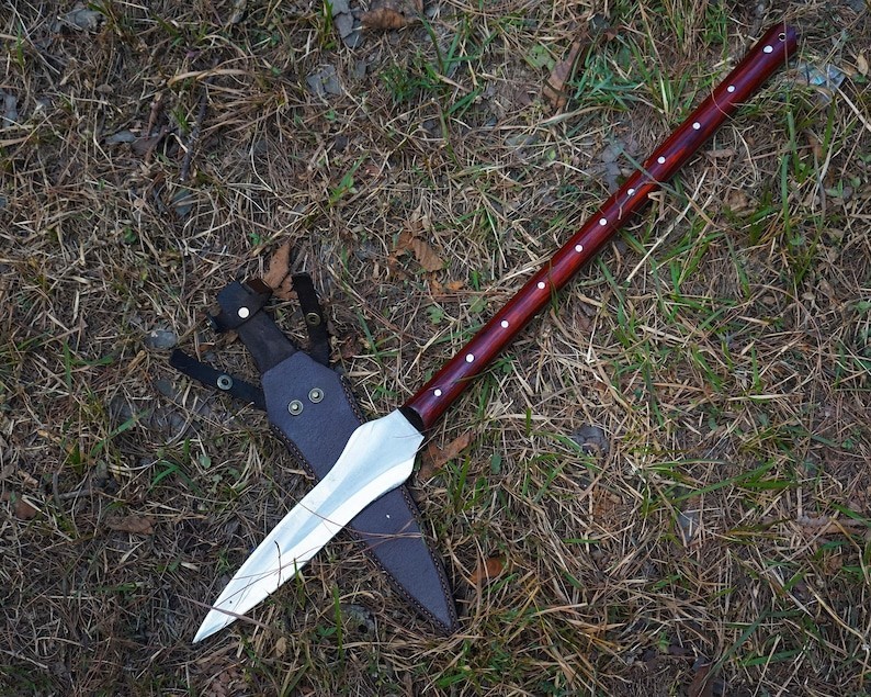 Custom Handmade 5160 Carbon Steel Blade Pike Viking Spear |Hunting ...