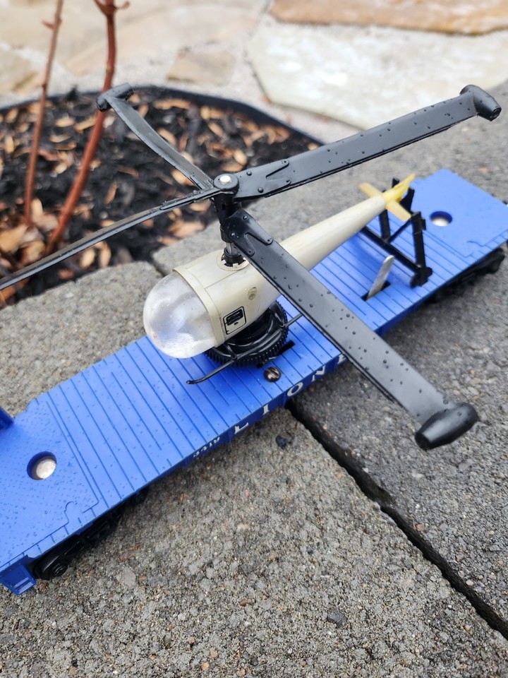 LIONEL 3419 O O27 Scale 1960's Postwar HELICOPTER LAUNCHING Flat Car ...