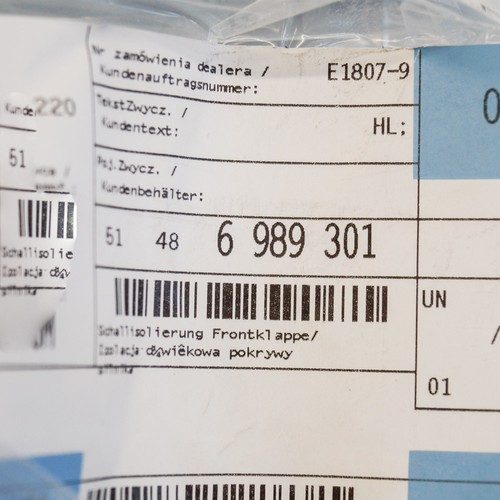 NEW BMW 5 F10 SOUND INSULATING HOOD COVER 51486989301 2016 OEM | eBay