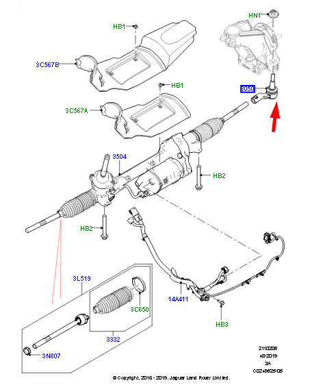 Land Rover LR026267 Genuine OEM Outer Tie Rod for sale online | eBay