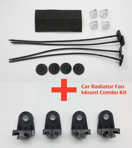 Car Radiator Electric Fan Mount Kit + Strap Tie Kit DIY 4 Euro JDM ...