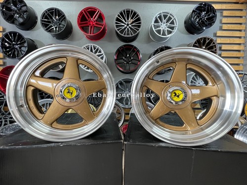 4 x 17 Inch 4x100/4x114.3 Ferrari Style Bronze Polished Wheels: Fits ...