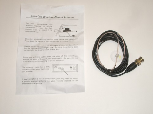 WORKMAN SC1 STEALTH SCANNER SUCTION CUP WINDOW MOUNT ANTENNA w/CABLE ...