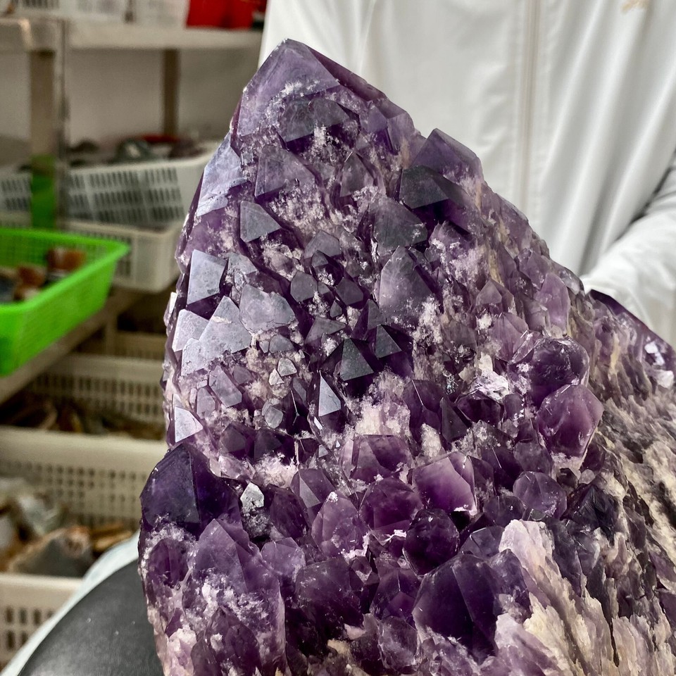 18.07LB AAA+Large Natural Amethyst Pineapple Elestial Point Specimen Minerals | eBay