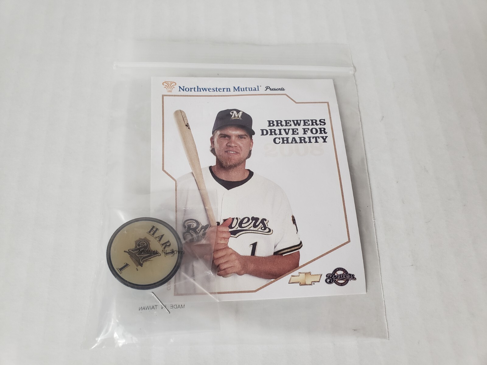Corey Hart Milwaukee Brewers Northwestern Mutual Drive For Charity Pin ...