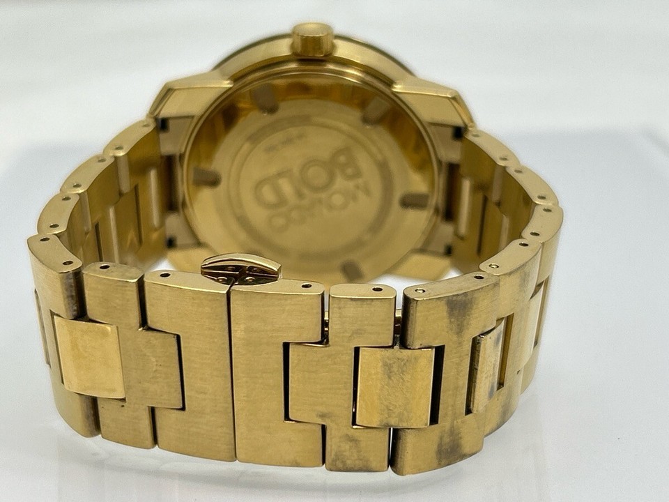 MOVADO BOLD 3600258 STAINLESS 42.5MM GOLD DIAL WATCH MB.01.1.34.6136 | eBay