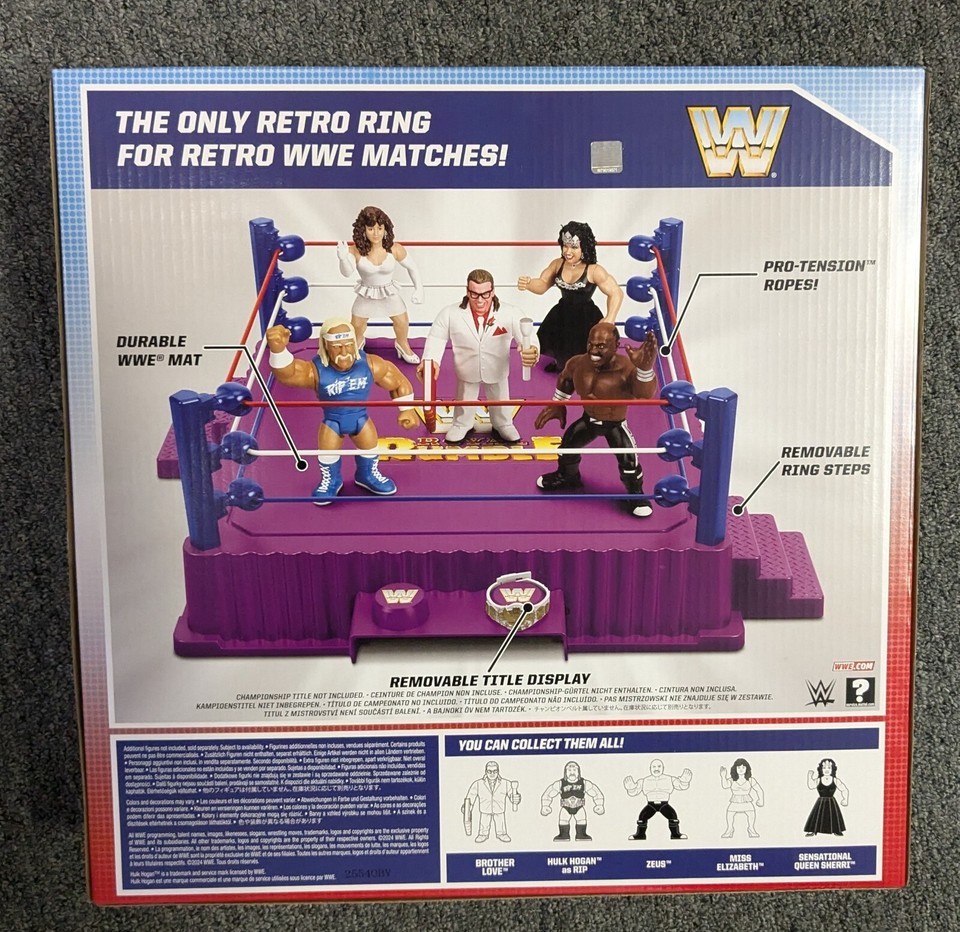 WWE WWF Retro Ring With Brother Love Hasbro Style Mattel WCW Royal ...