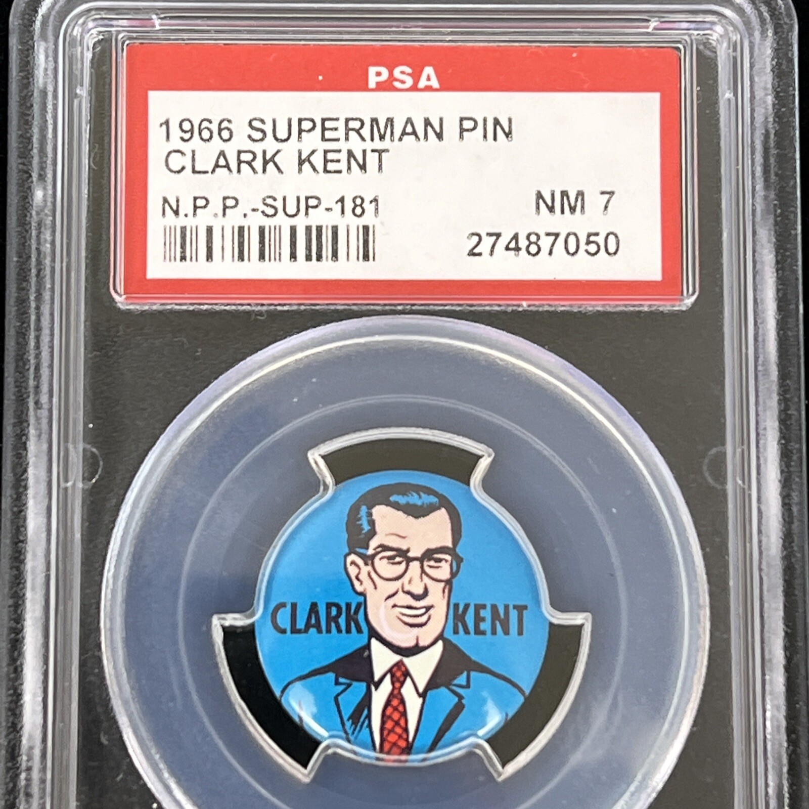 1966 Superman Pin Clark Kent PSA 7 NM | eBay