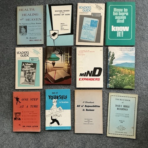 (12) Booklets Tracts Vintage Bible Religious Jesus Chapin Bill Rice III ...