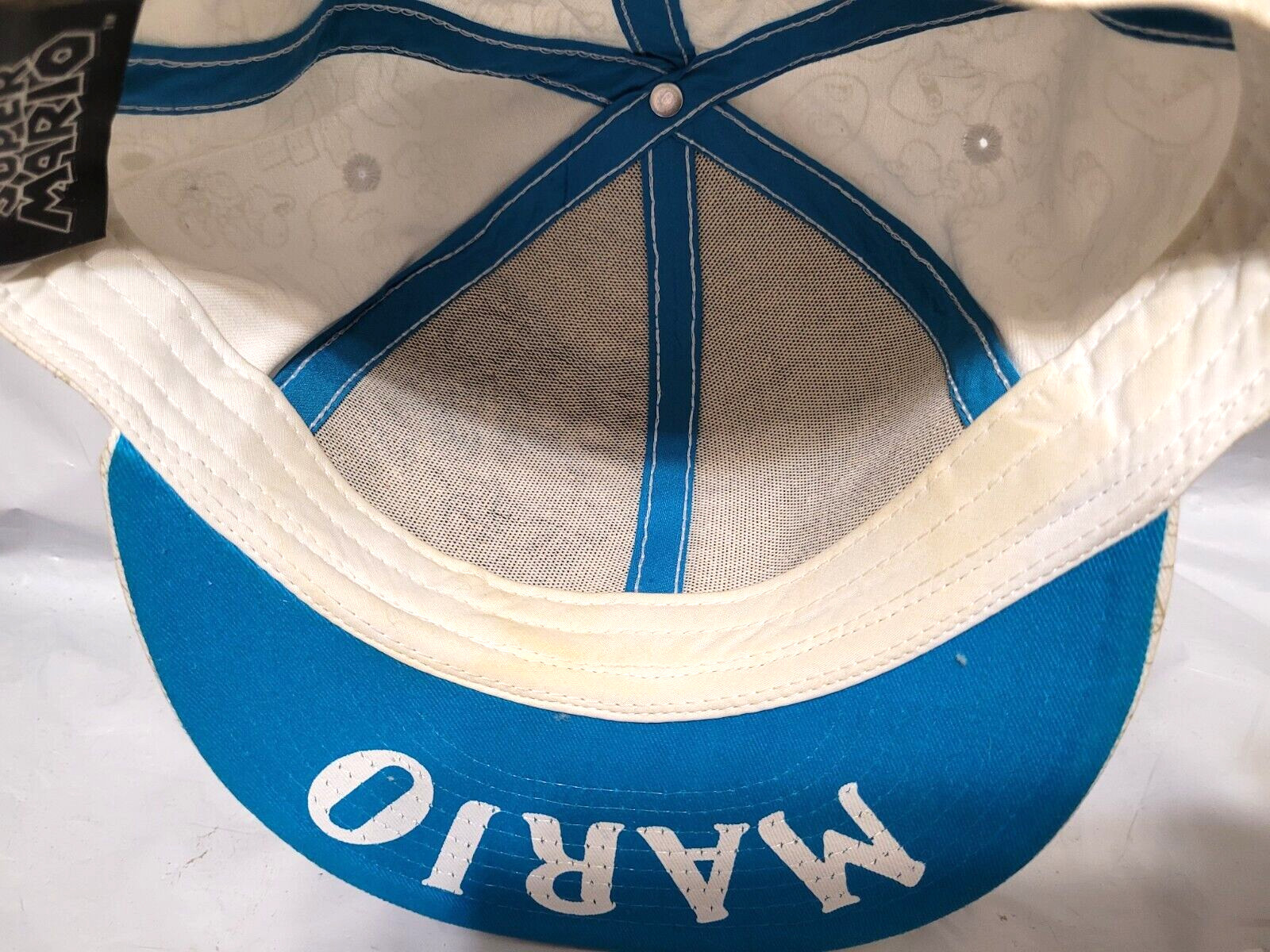 Super Mario Bros Mario Logo Embroidered Fitted Hat S… - Gem