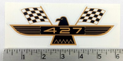 Ford Thunderbird 427 gold/black Galaxie sticker decal 6"x2.3" | eBay