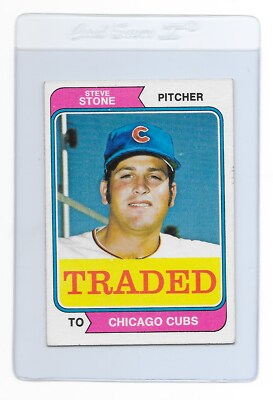 STEVE STONE 1974 Topps Chicago CUBS MLB Baseball Trading CARD #486T ...