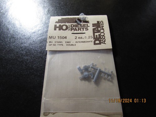 HO SCALE, DETAIL ASS. DIESEL, MU 1504, MU STAND EMD, INTERMEDIATE GP/SD ...