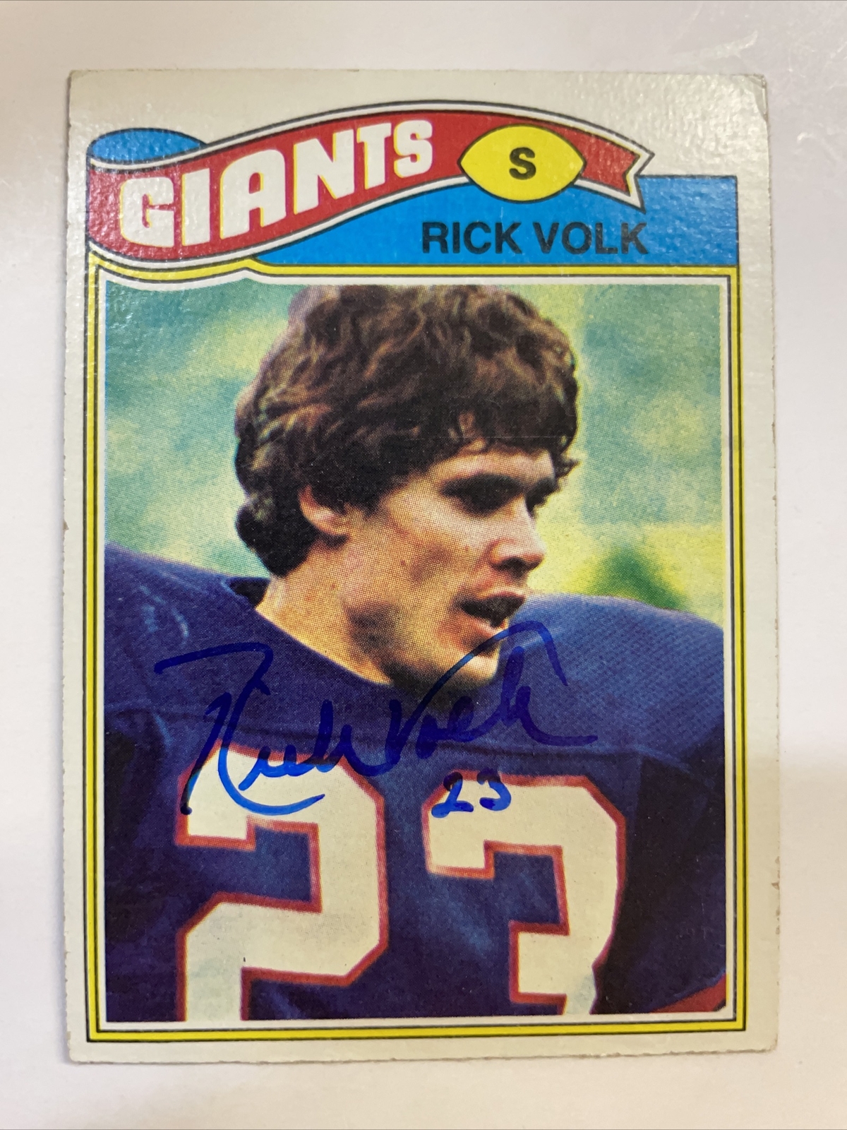 1977 Topps Rick Volk Autographed Card #8 New York Giants A-145 | eBay