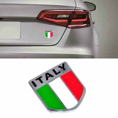 3D Metal ITALY Italian Flag Car Sticker Emblem Badge Decal Auto ...