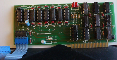 Coex 16k ram expansion card for Apple 2 and 2e with cable. Tested ...