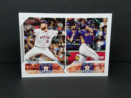 2023 Topps #US318 Matt Cage & Cesar Salazar, Astros - Rookie Combos ...